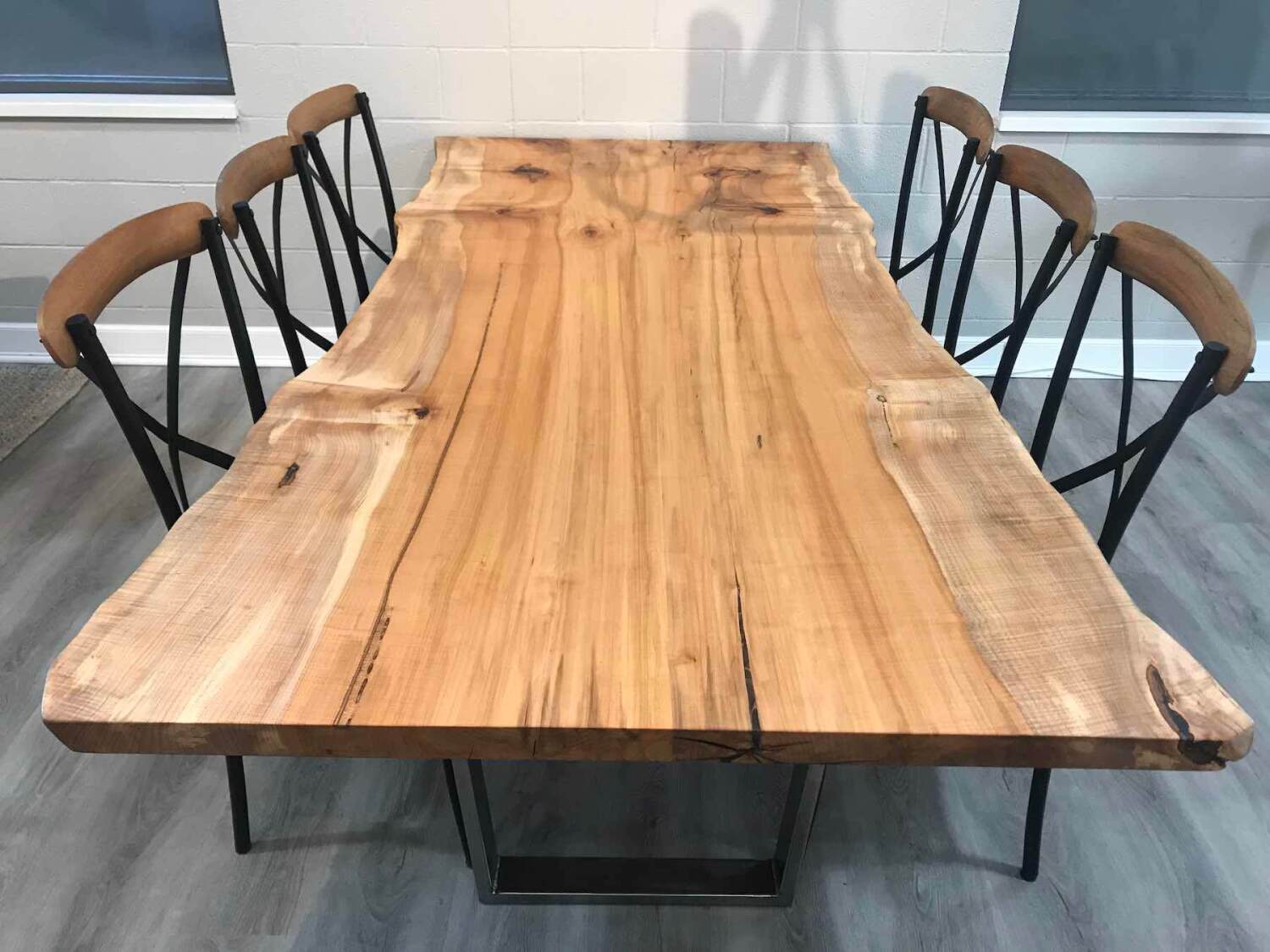 Acadia Live EdgeMaple Dining Table - 8' - Pathway Tables