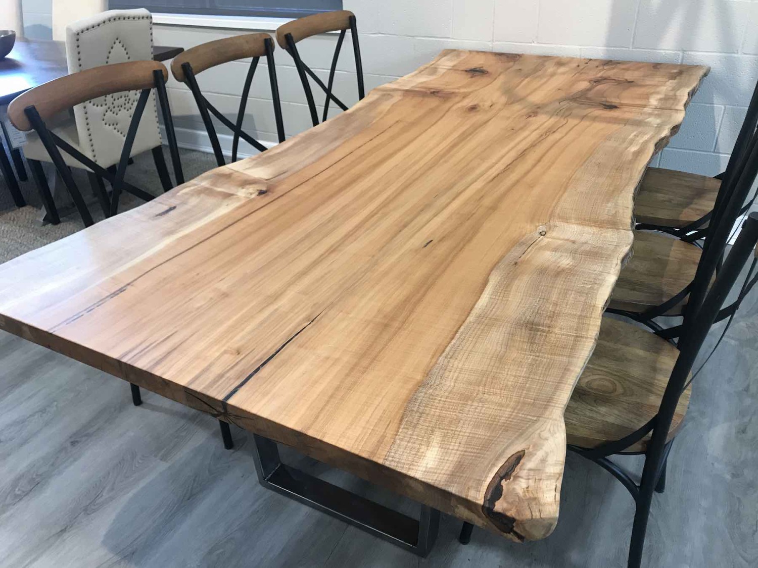 Acadia Live EdgeMaple Dining Table - 8' - Pathway Tables