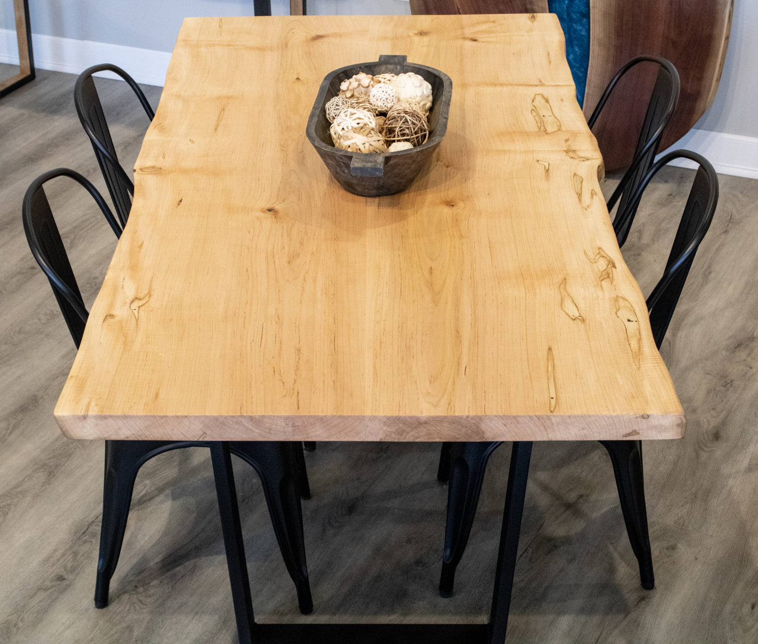 Olympic Live Edge Maple Dining Table - 6.5' - Pathway Tables