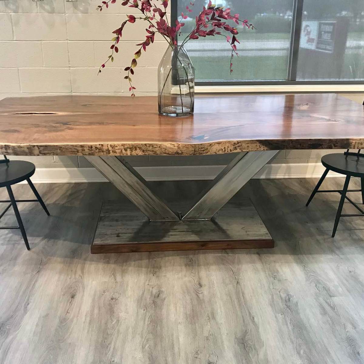 V Column Dining Table Base - Pathway Tables