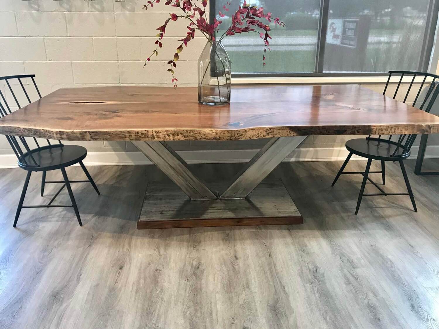 V Column Dining Table Base - Pathway Tables
