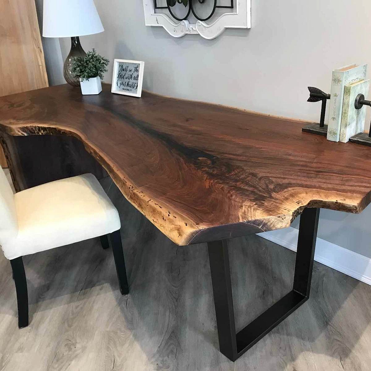 GlacierWalnut Waterfall Desk - 6.5' - Pathway Tables
