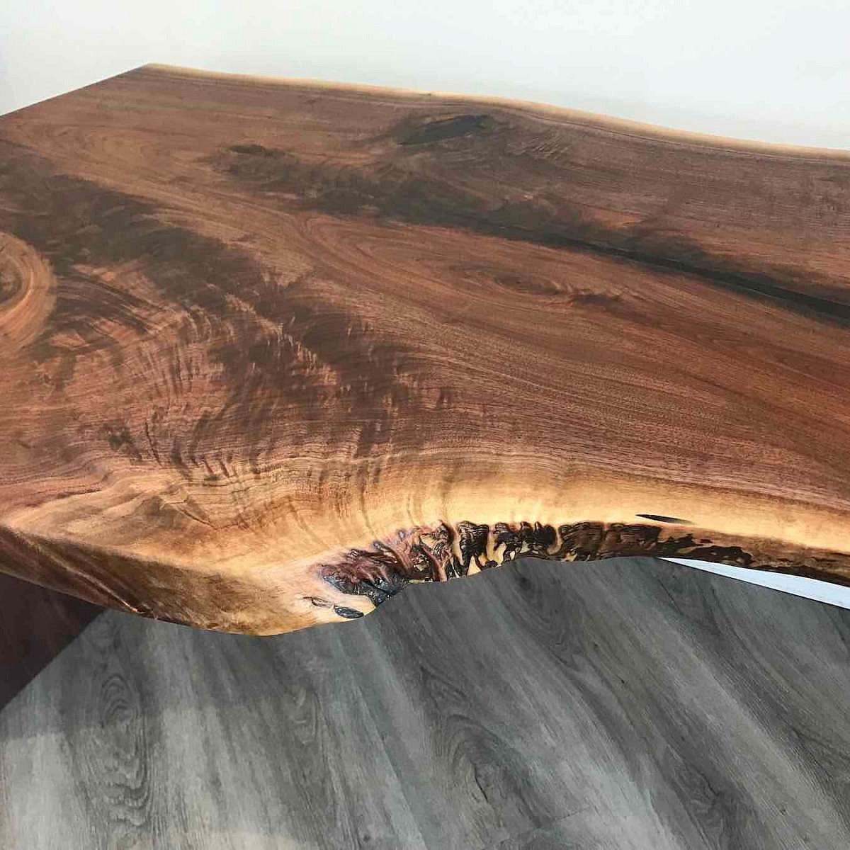 GlacierWalnut Waterfall Desk - 6.5' - Pathway Tables