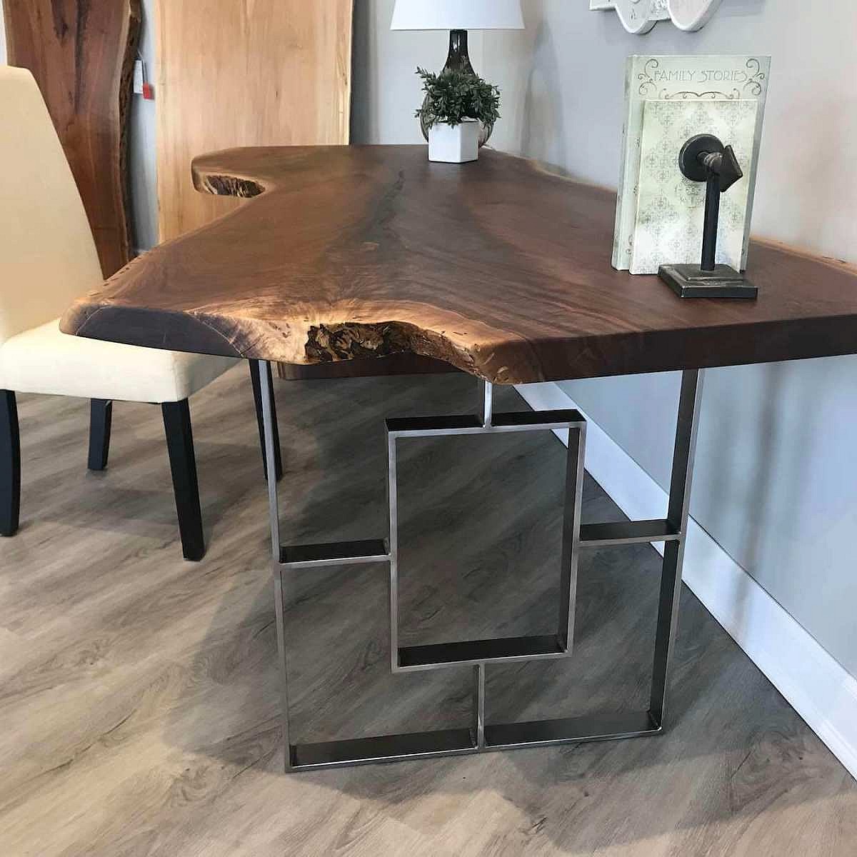GlacierWalnut Waterfall Desk - 6.5' - Pathway Tables