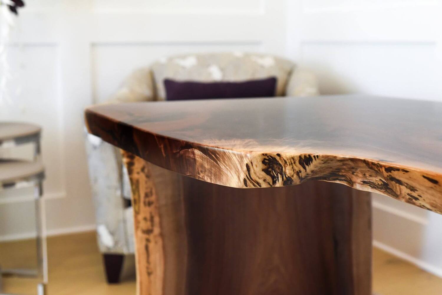 HeritageWalnut Waterfall Desk - 6' - Pathway Tables