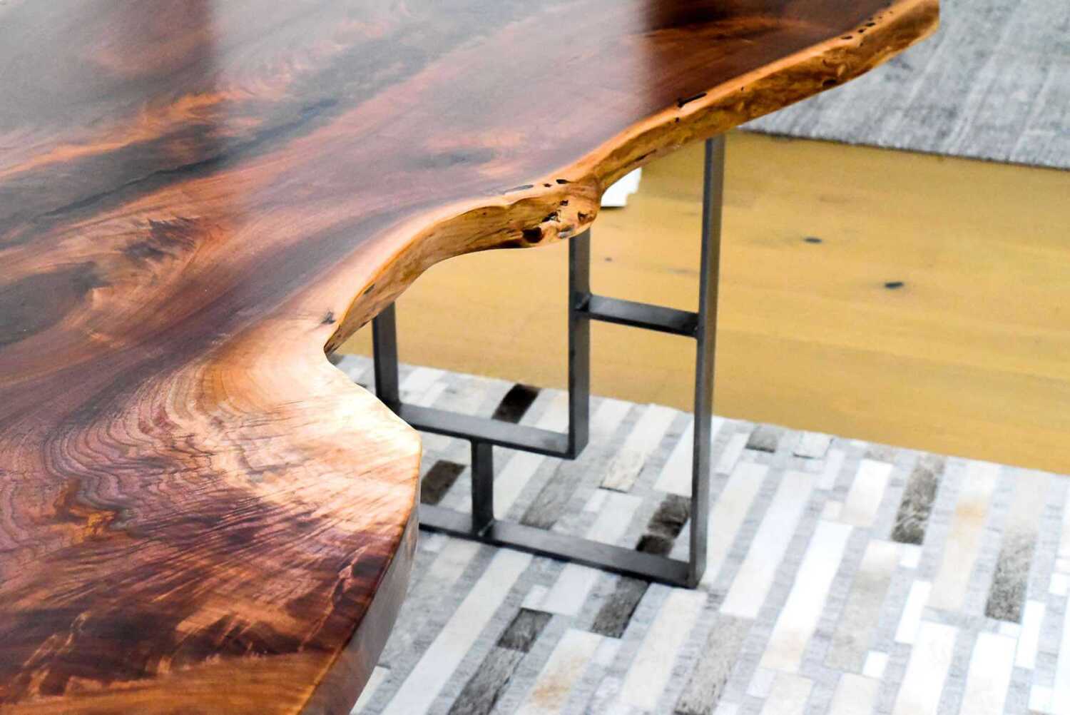 HeritageWalnut Waterfall Desk - 6' - Pathway Tables