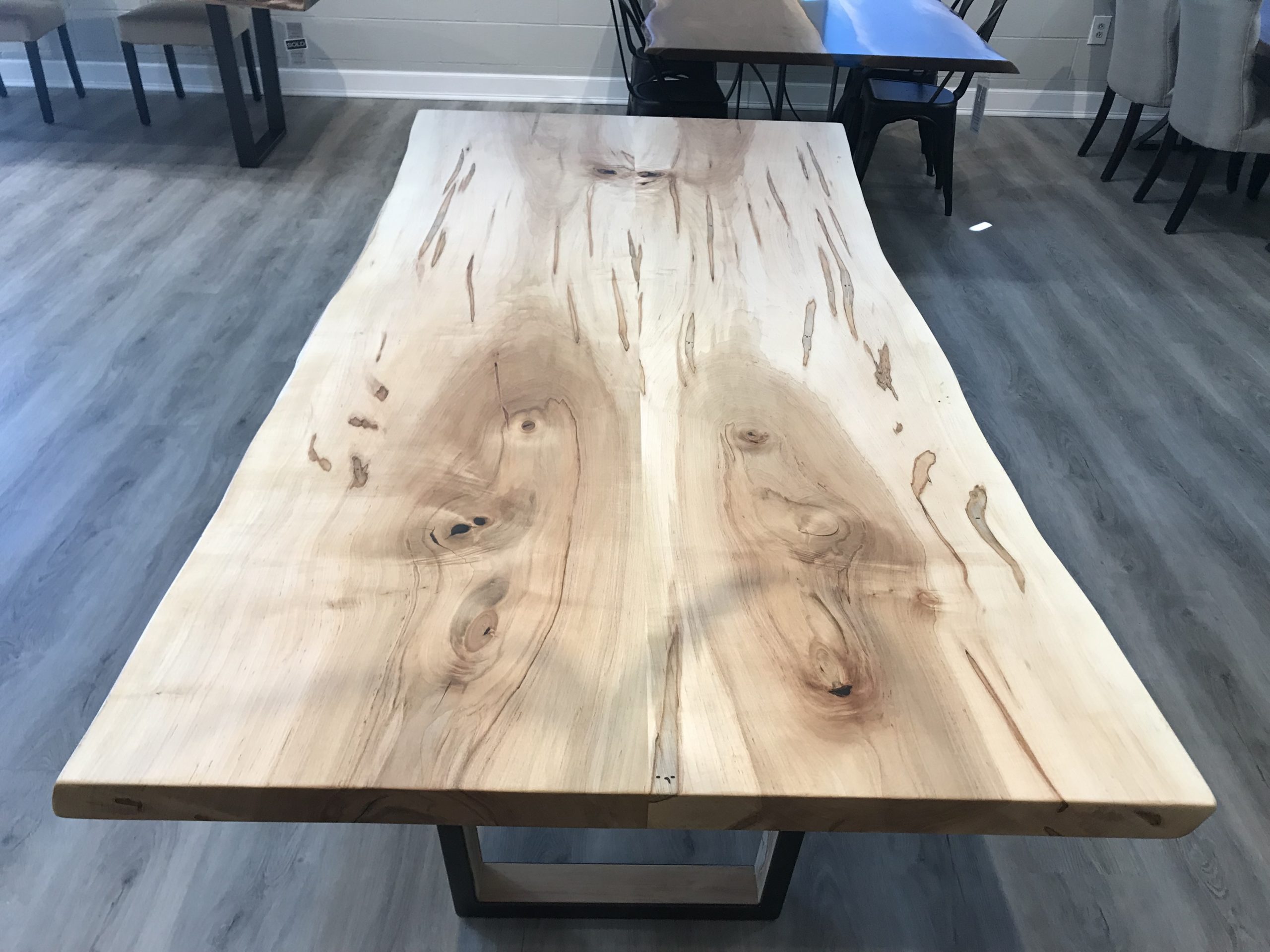 Cascades Live EdgeMaple Dining Table - 7' - Pathway Tables