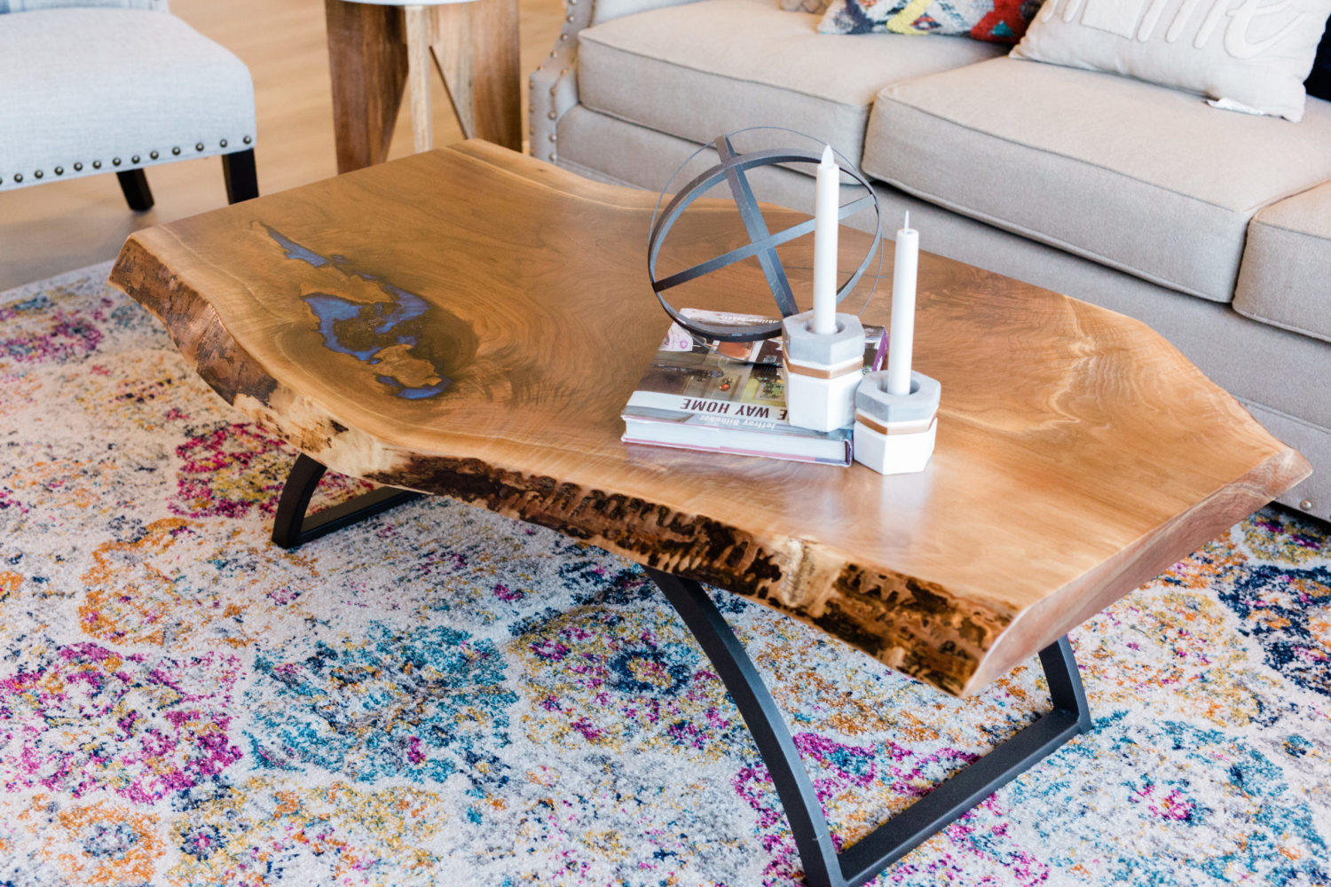 HeritageWalnut Book Matched Coffee Table - Pathway Tables