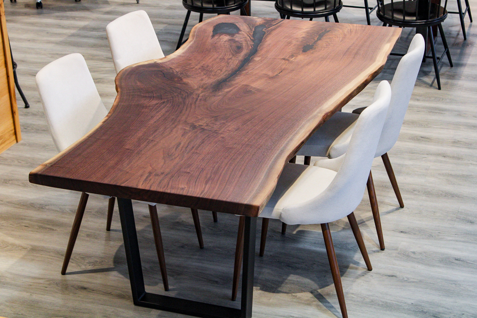 Pinnacle Live EdgeWalnut Dining Table - 12' - Pathway Tables