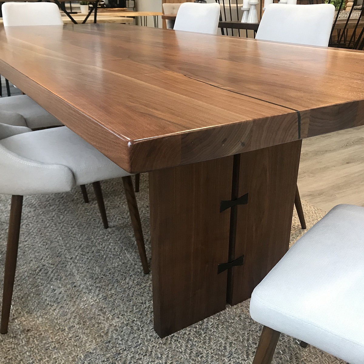 Wood Panel Dining Table Base - Pathway Tables