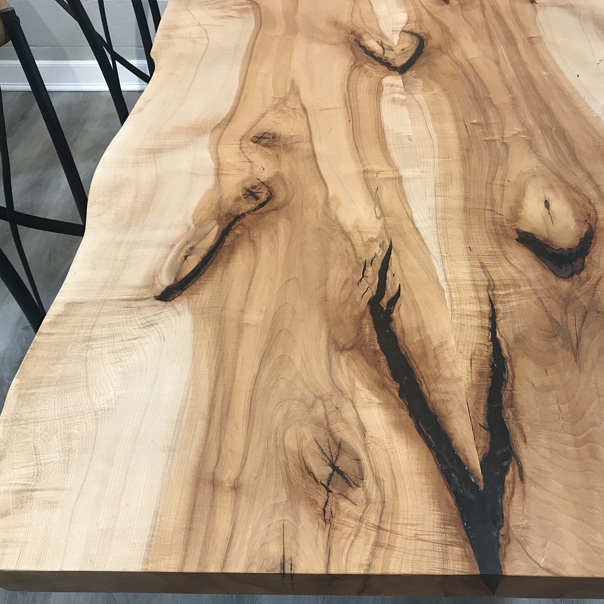 Wayne Live EdgeMaple Dining Table - 8' - Pathway Tables