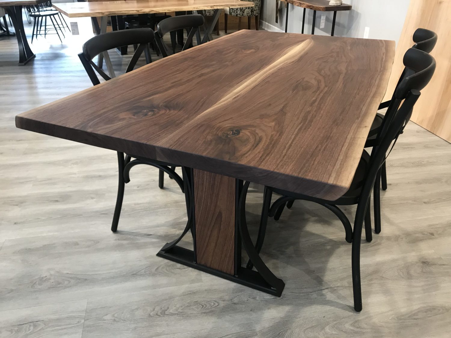 Crater Lake Live EdgeWalnut Dining Table - 6' - Pathway Tables