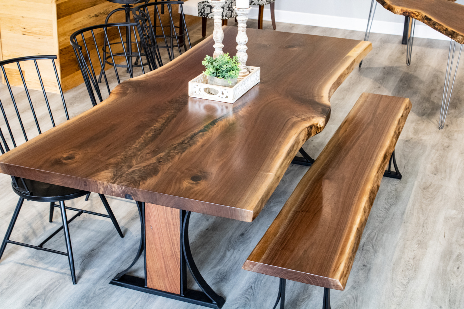 Buy Live Edge Walnut Dining Tables - Pathway Tables
