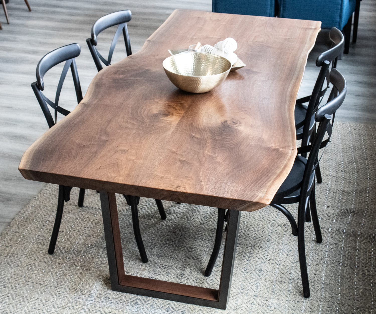 Rainier Live EdgeWalnut Dining Table - 7' - Pathway Tables