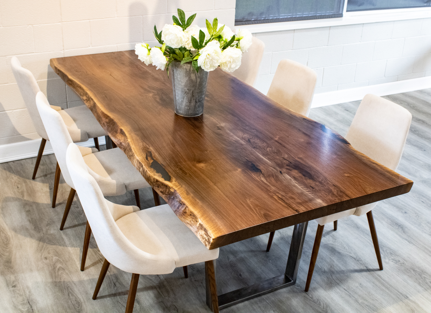 Hocking Live EdgeWalnut Dining Table - 8' - Pathway Tables