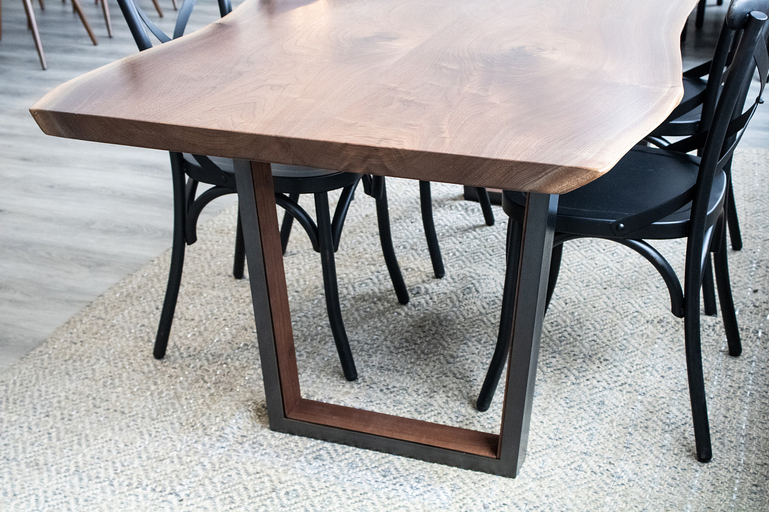 Standard with Wood Inlay Dining Table Base - Pathway Tables