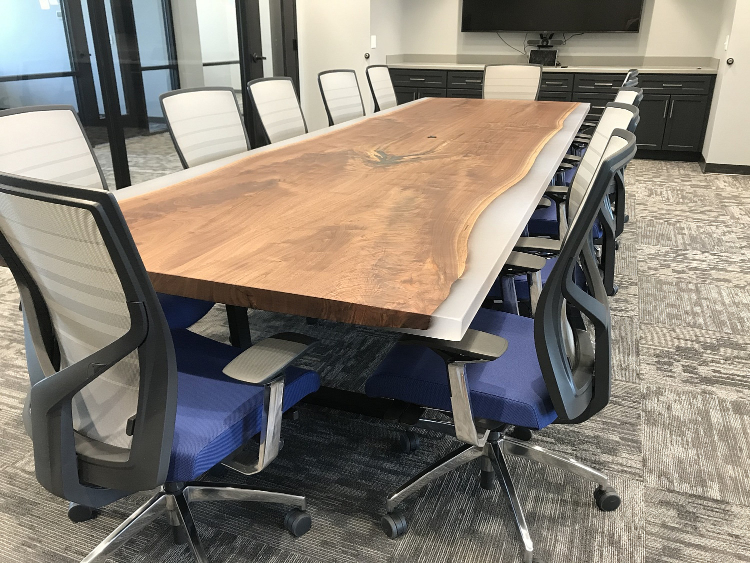 Cast Edge Walnut Conference TableOlympic Series 15' - Pathway Tables