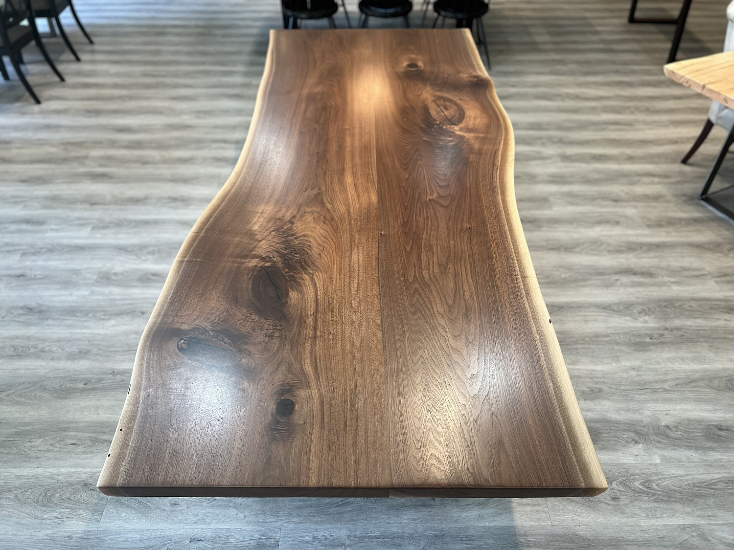 Cuyahoga Live EdgeWalnut Dining Table - 9' - Pathway Tables