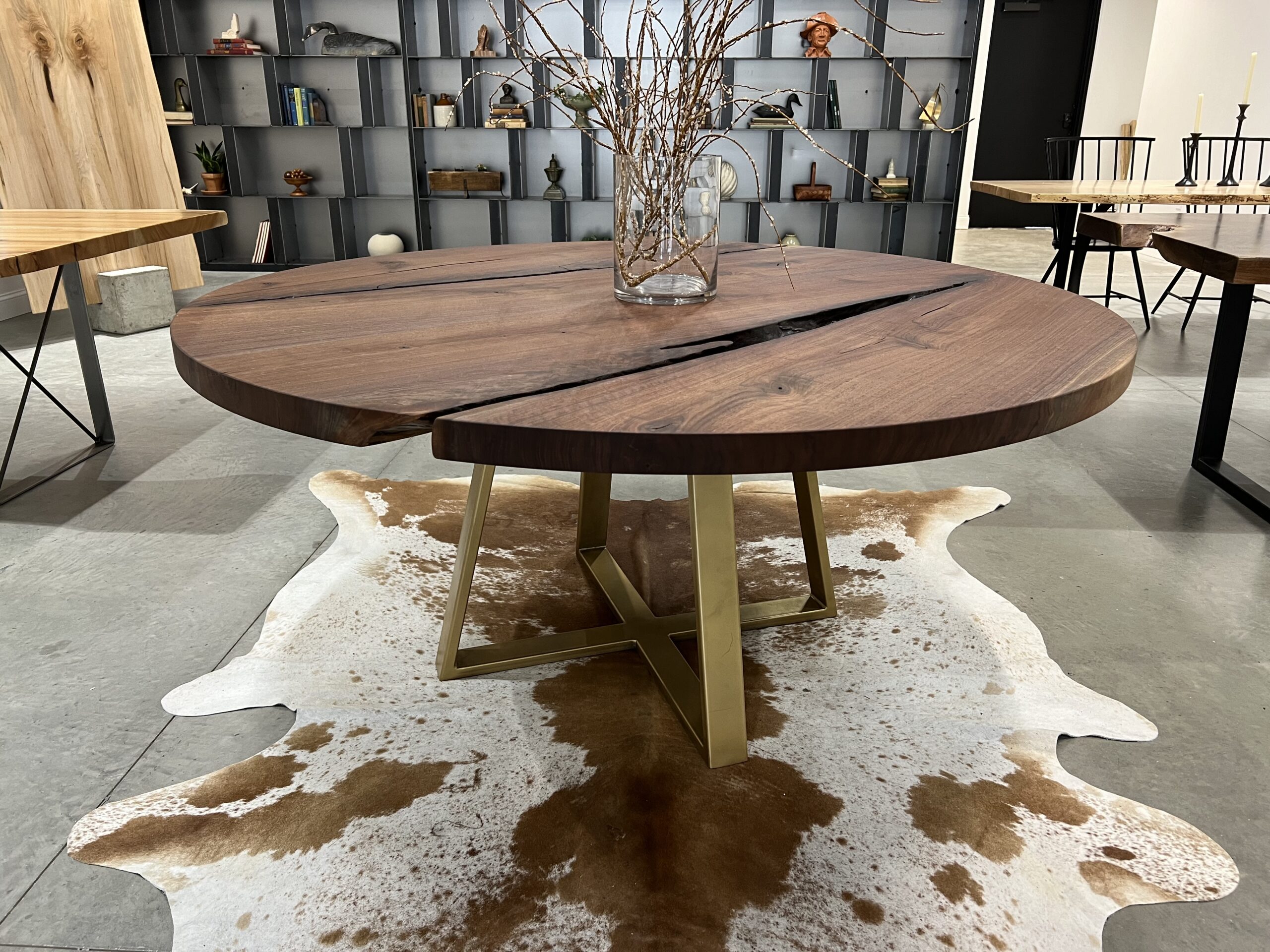 Round Walnut Dining Table Mammoth Series - 5' - Pathway Tables
