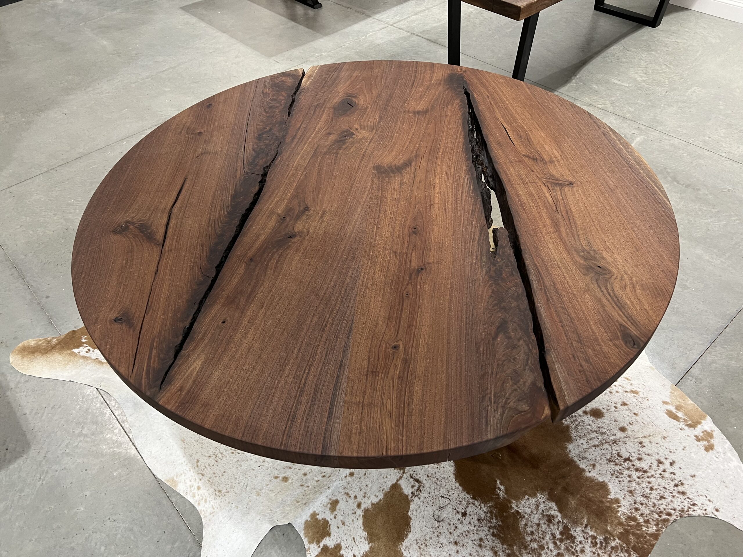 Round Walnut Dining Table Mammoth Series - 5' - Pathway Tables