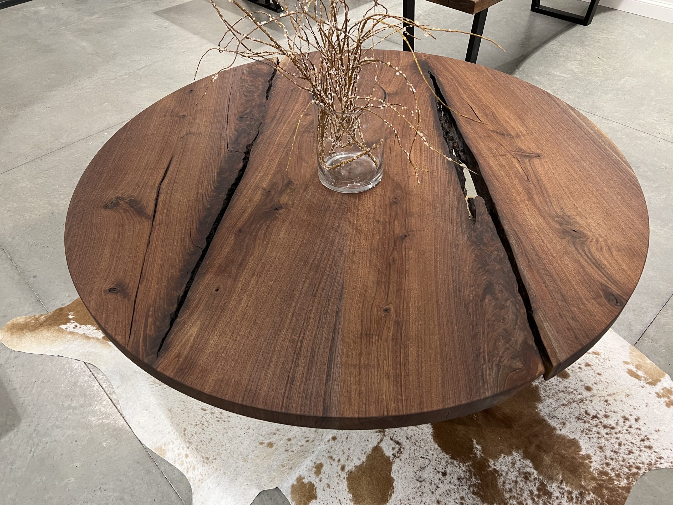 Round Walnut Dining Table Mammoth Series - 5' - Pathway Tables