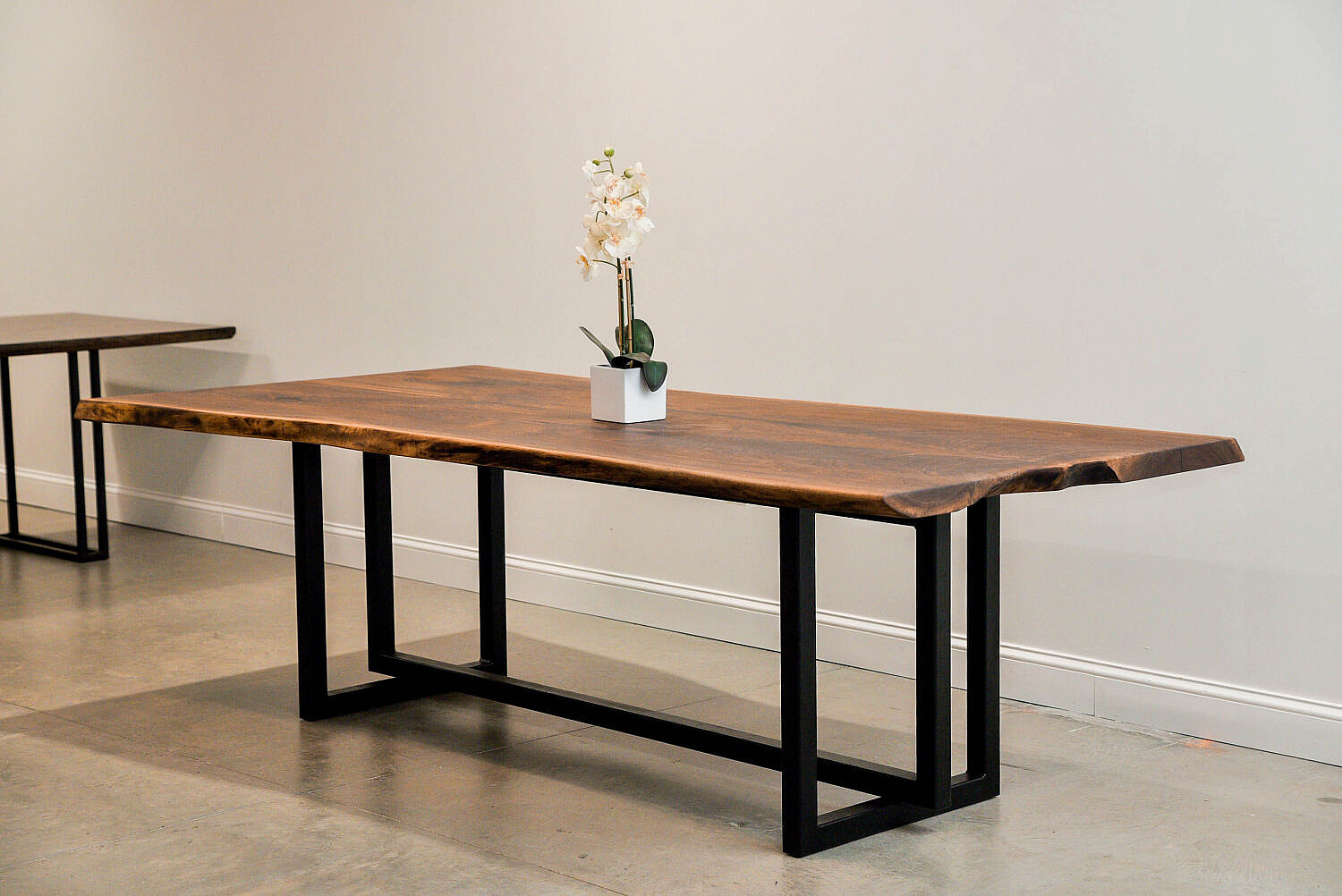 Walnut Live Edge Book-Matched Dining Table - 8' - Pathway Tables